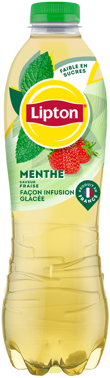Lipton Ice Tea façon Infusion Glacée saveur Menthe Fraise : Ingrédients ...