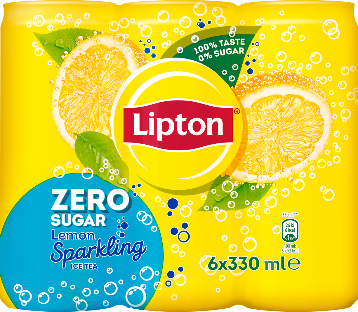 Lipton Ice Tea Sparkling Λεμόνι Zero: Συστατικά και Διατροφικά στοιχεία
